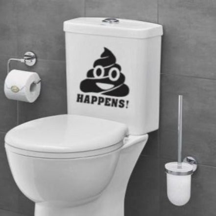 Stickers Toilette Humour Marrant - Décorations Toilettes